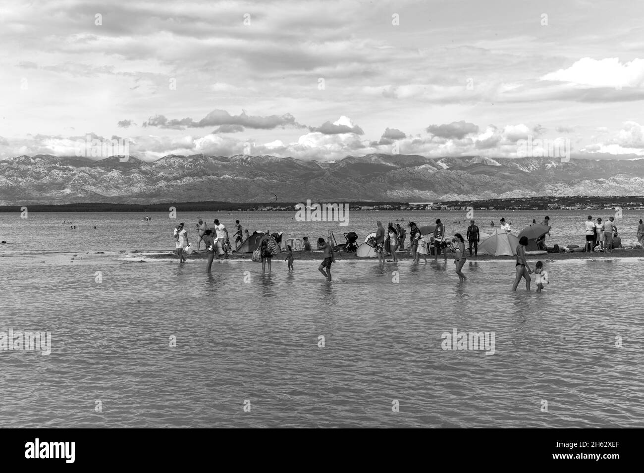 the queen's beach with peloid medicinal mud in nin town,the zadar ...