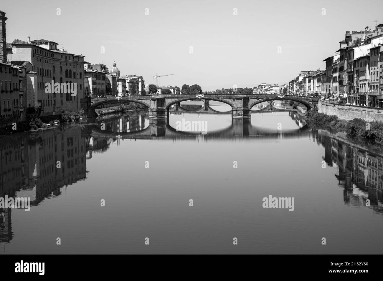 florence,italy,sunset view from ponte veccio on the river arno and ...
