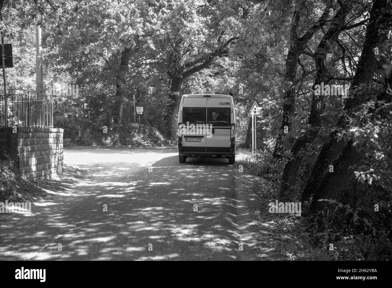 Campervan in forest near hi-res stock photography and images - Alamy