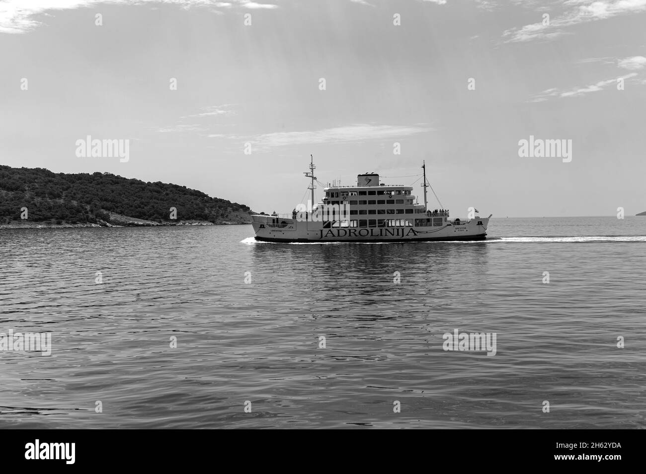 Ferry and cruise ship Black and White Stock Photos & Images - Alamy