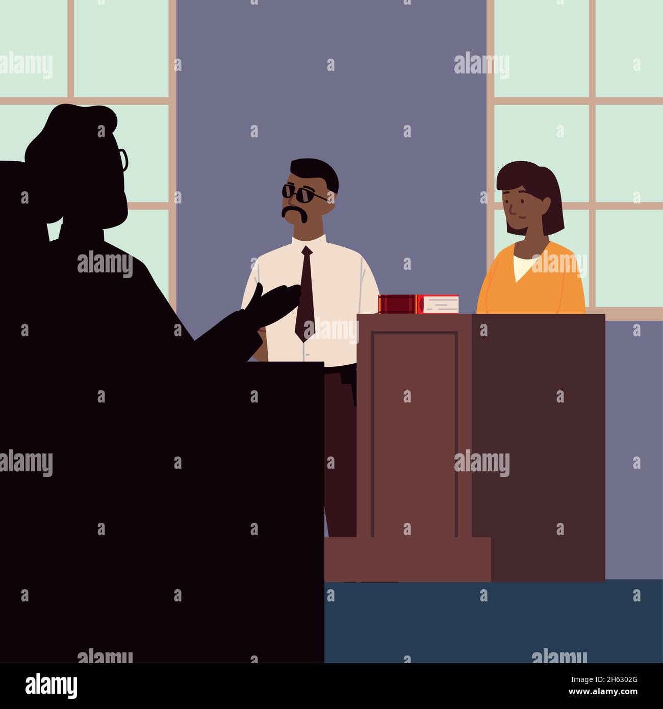 trial, court session Stock Vector Image & Art - Alamy