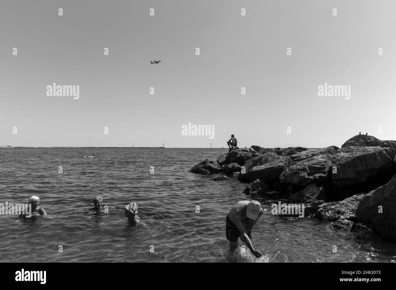 at the beach in genoa,italy Stock Photo - Alamy