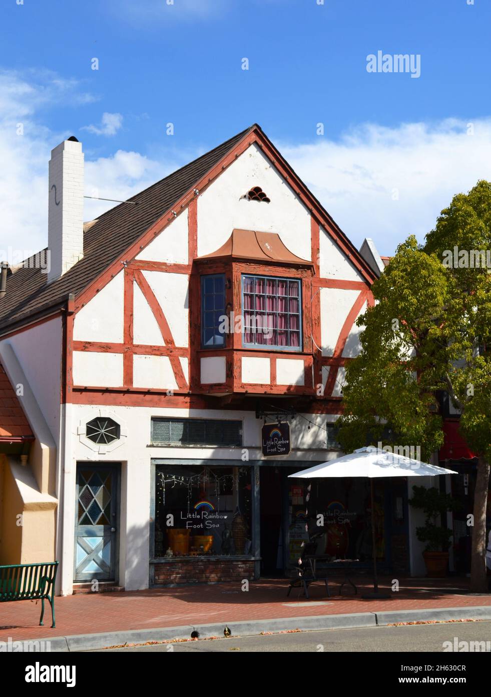 Solvang, California, USA - October 18, 2021: Beautiful houses and ...