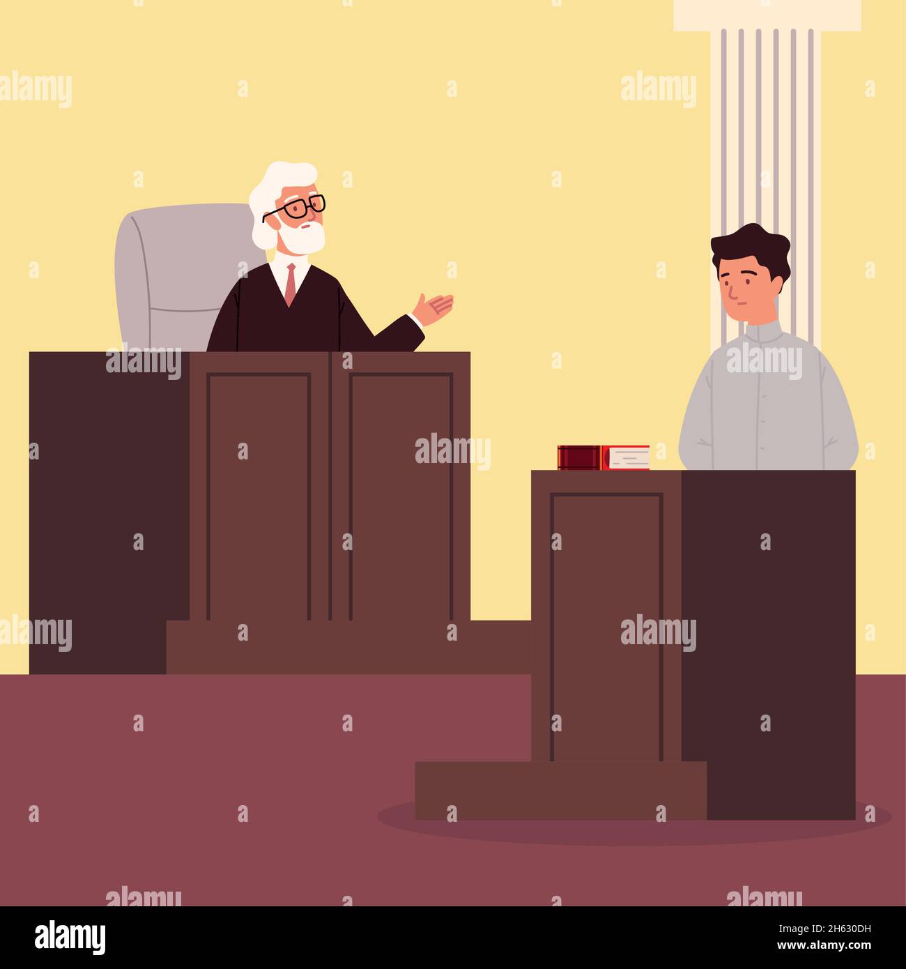 judge and witness in courtroom Stock Vector Image & Art - Alamy