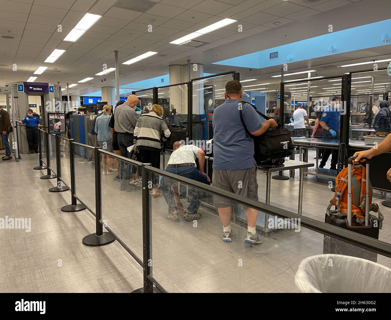 Orlando, FL USA - September 23, 2021: People walking through the ...