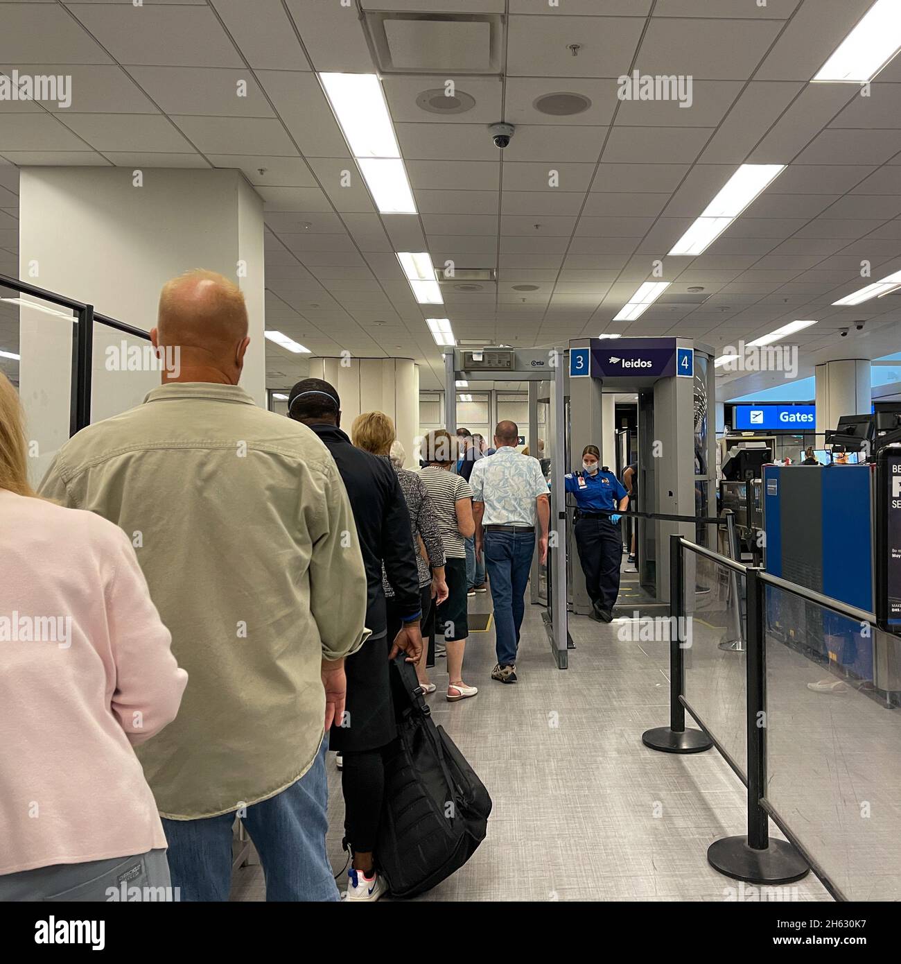 Orlando, FL USA - September 23, 2021: People walking through the ...