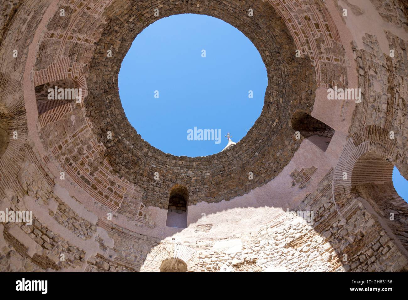 inside the walls of the historical center / old town of split in ...