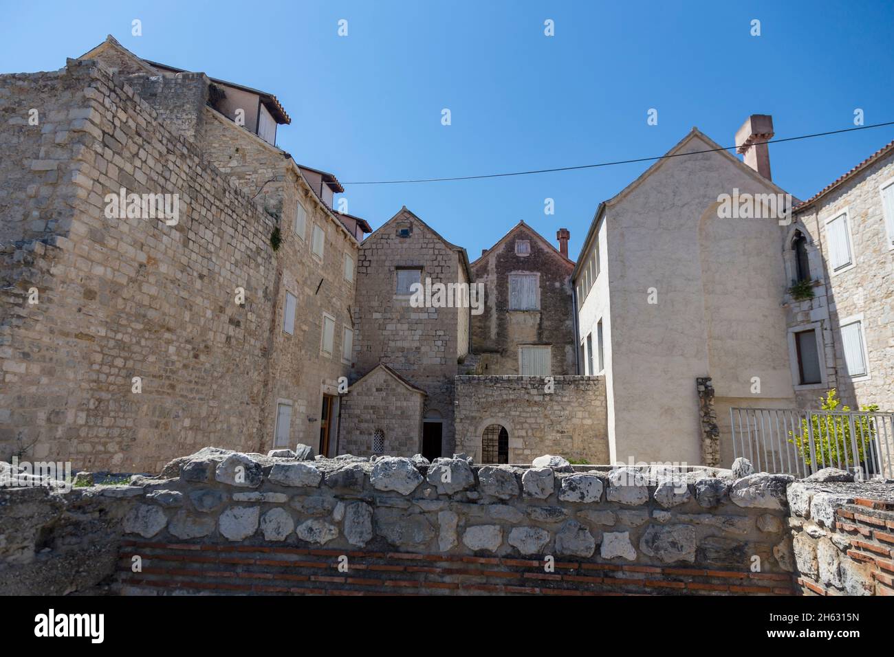 inside the walls of the historical center / old town of split in ...