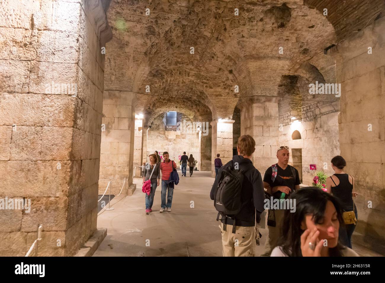 inside the walls of the historical center / old town of split in ...