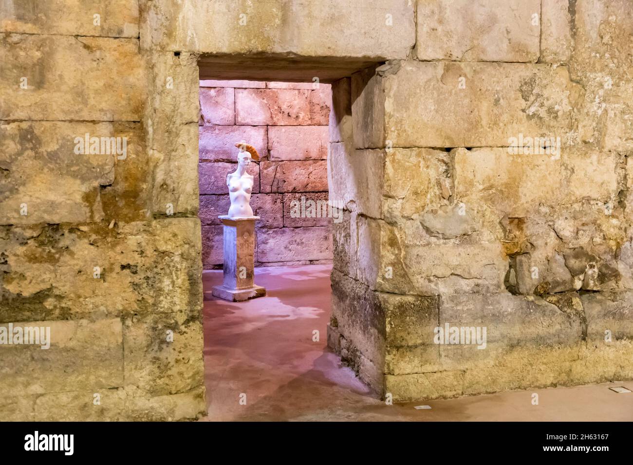 inside the walls of the historical center / old town of split in ...