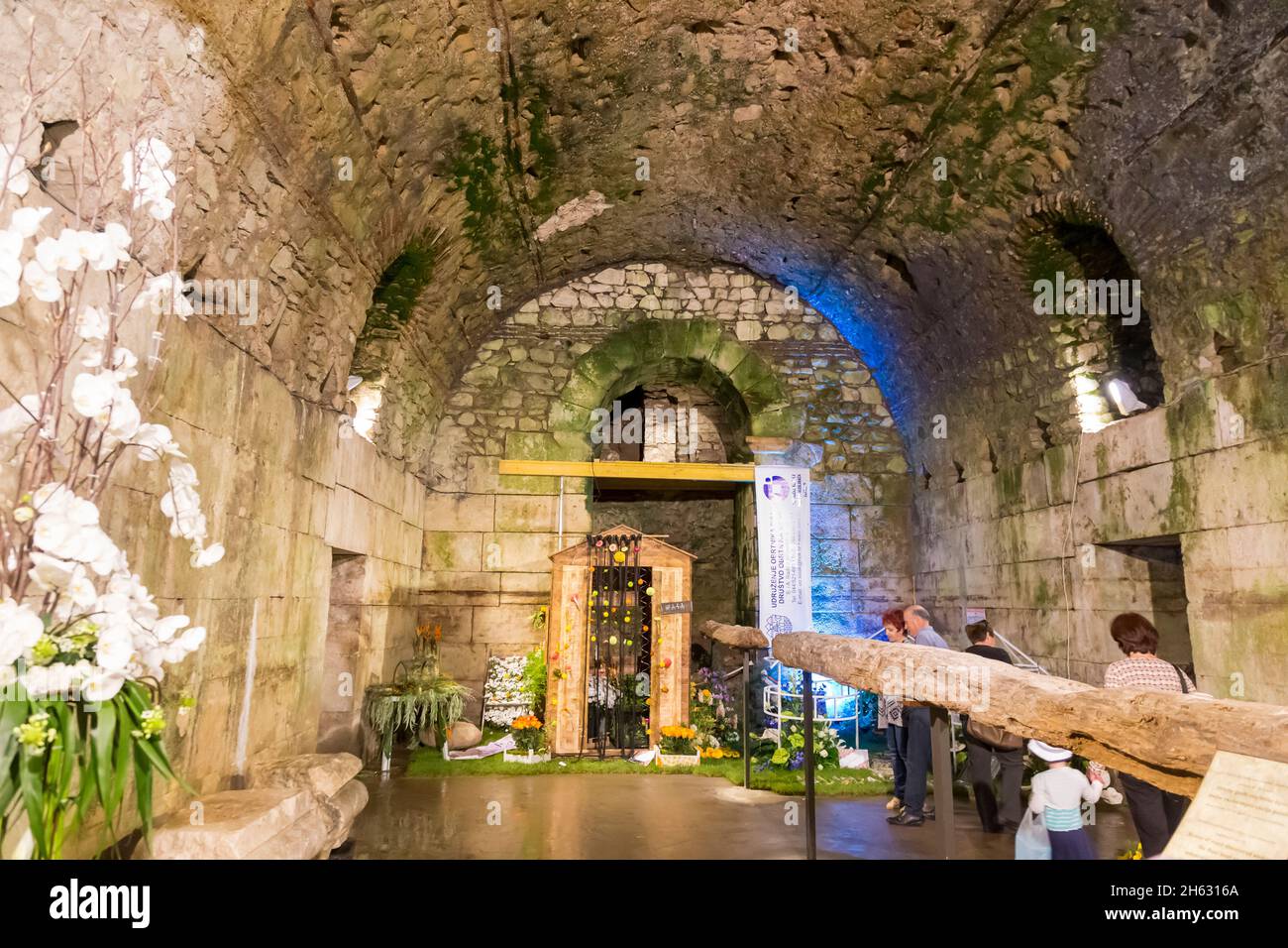 inside the walls of the historical center / old town of split in ...