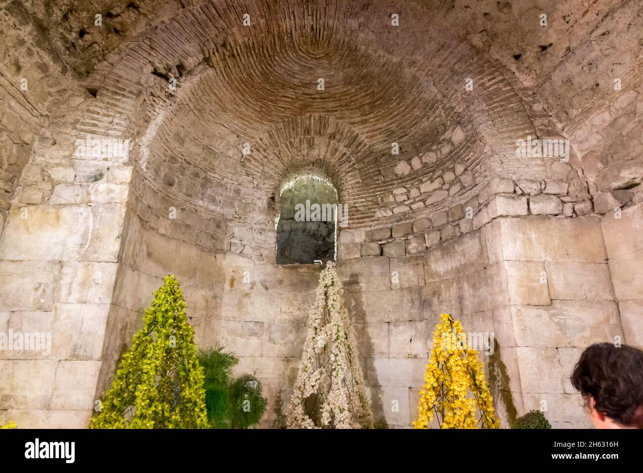 inside the walls of the historical center / old town of split in ...