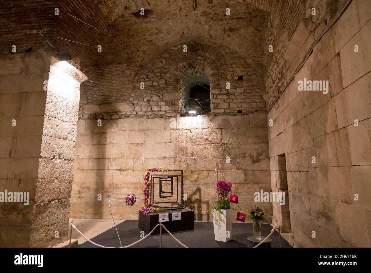inside the walls of the historical center / old town of split in ...