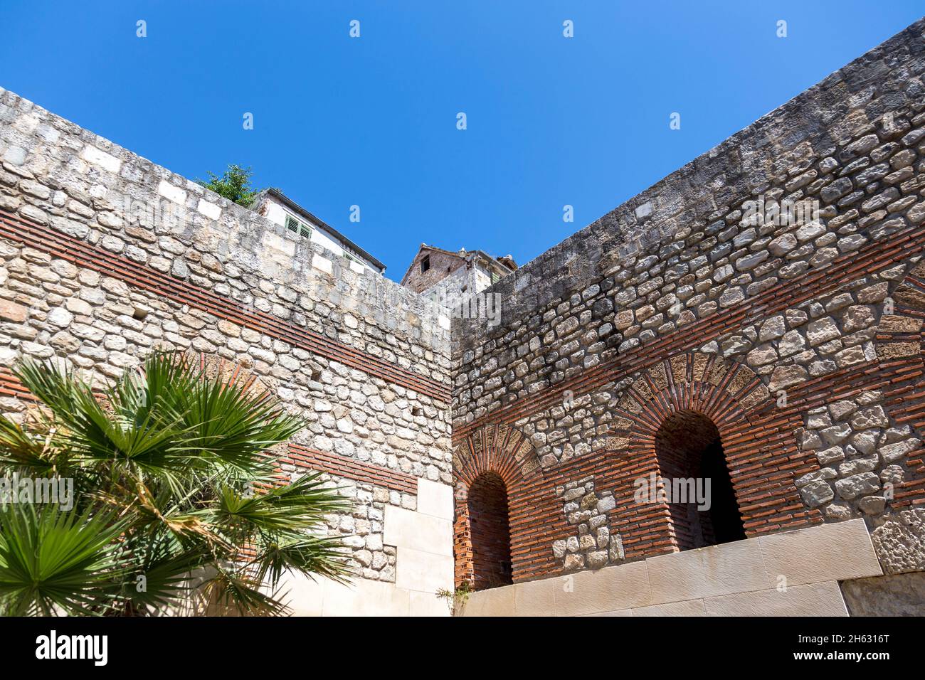 inside the walls of the historical center / old town of split in ...
