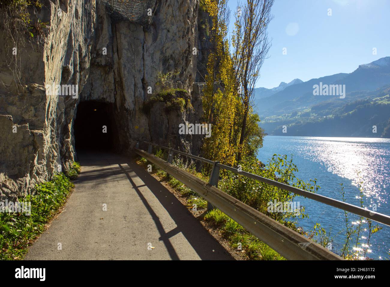Hiking Trail and Tunnel Entrance Stock Photo - Alamy