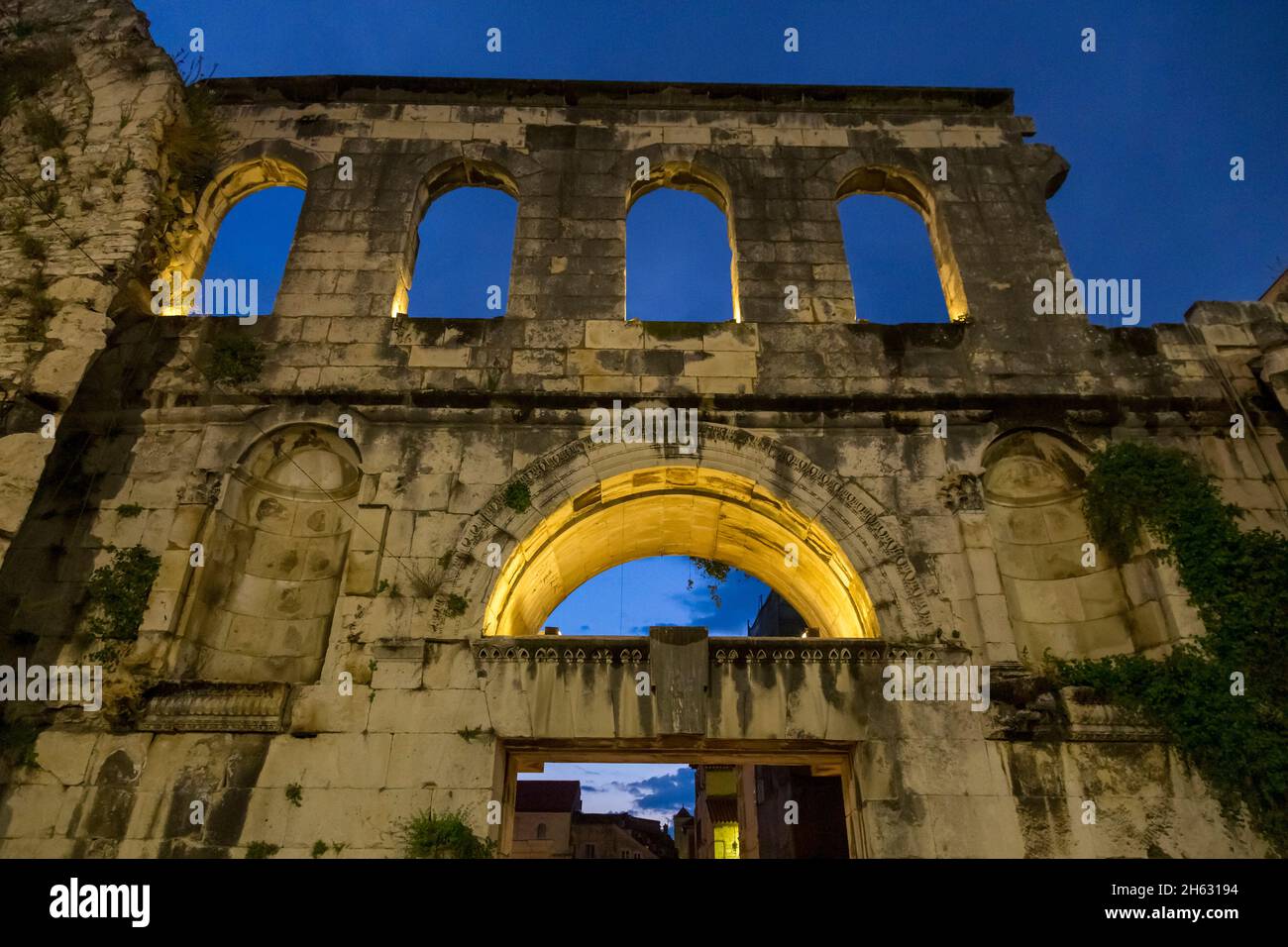 inside the walls of the historical center / old town of split in ...
