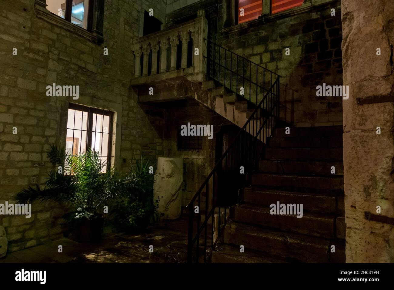 inside the walls of the historical center / old town of split in ...