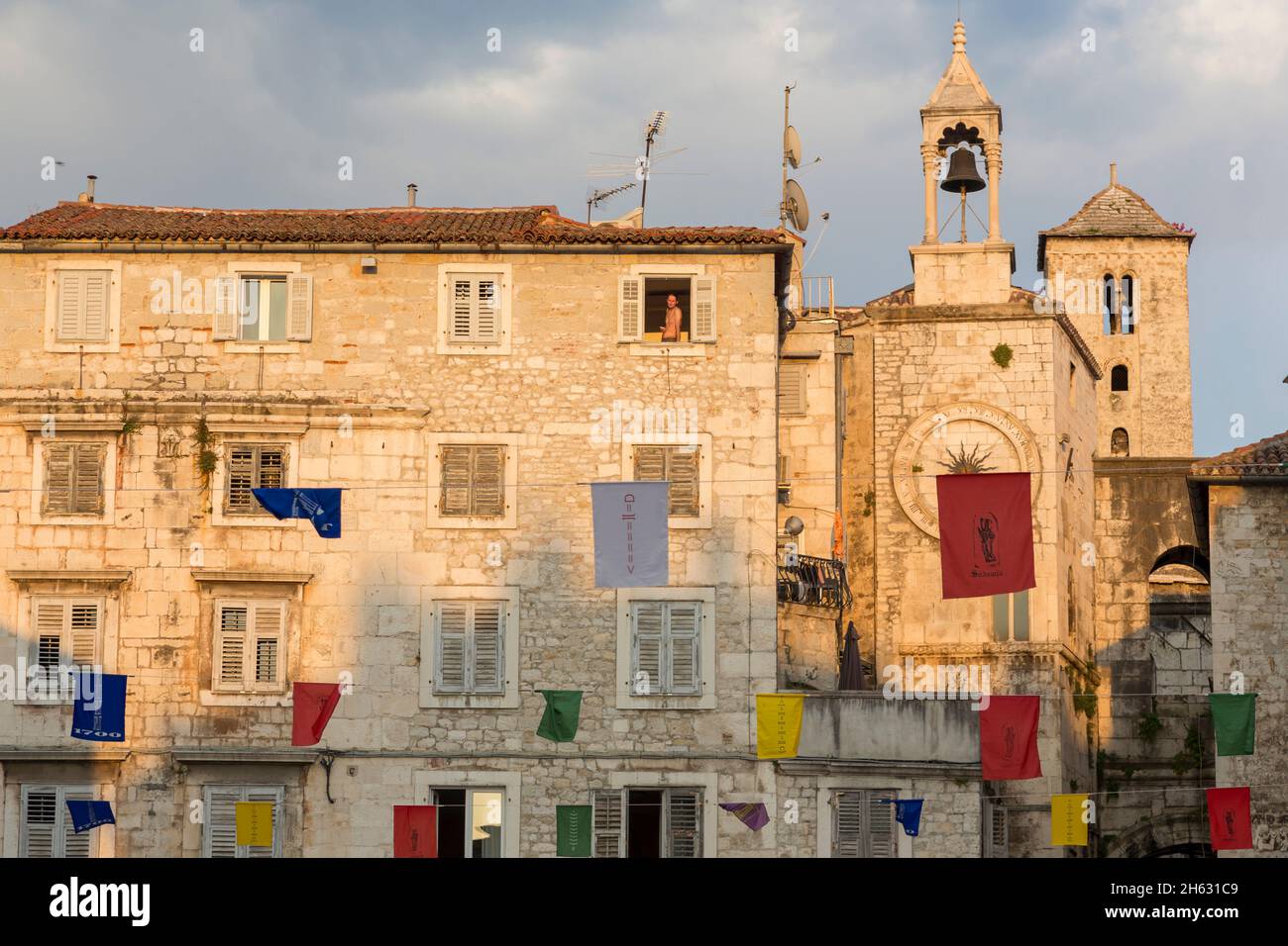 inside the walls of the historical center / old town of split in ...