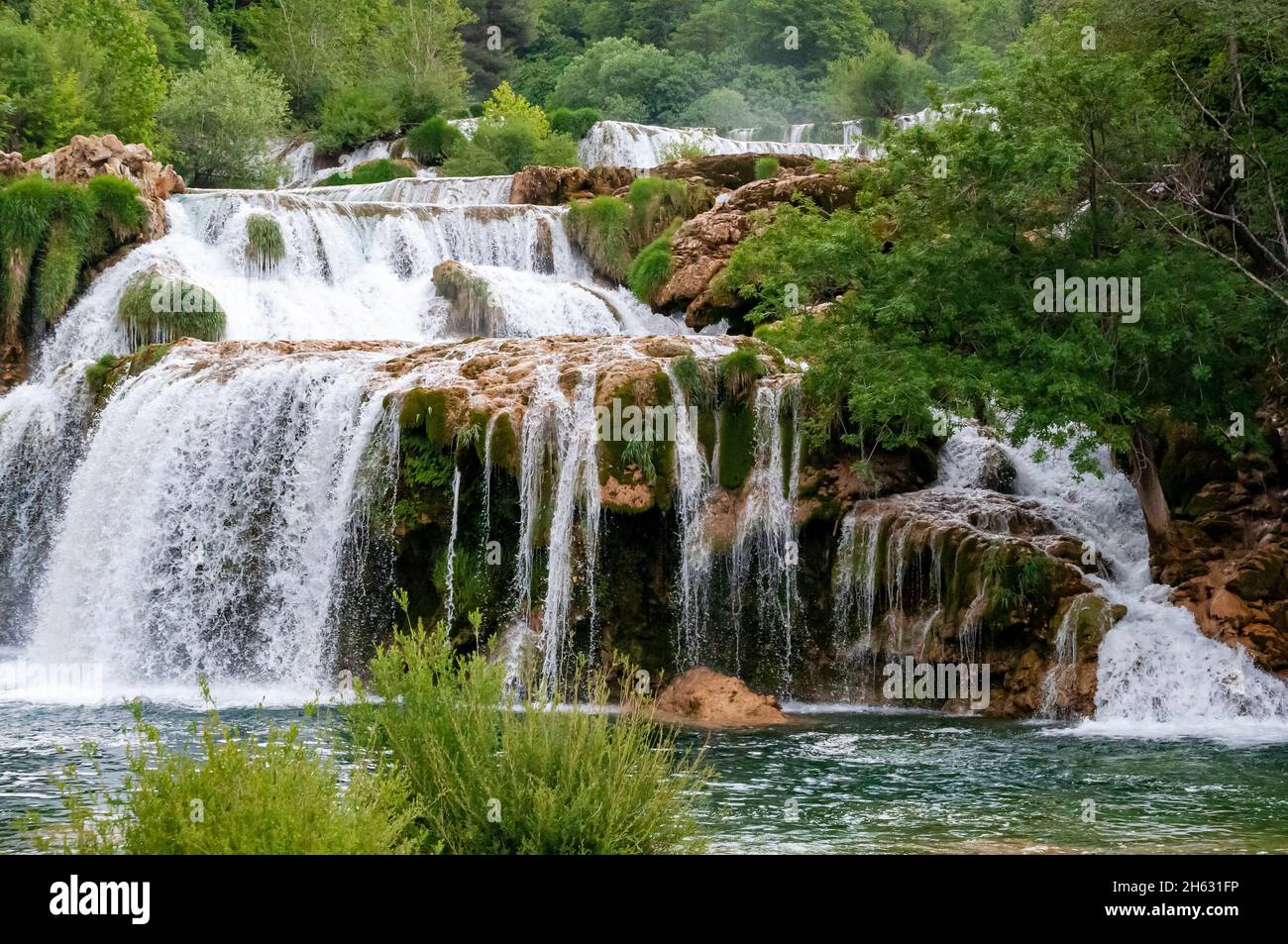 beautiful skradinski buk waterfall in krka national park - dalmatia croatia,europe Stock Photo ...