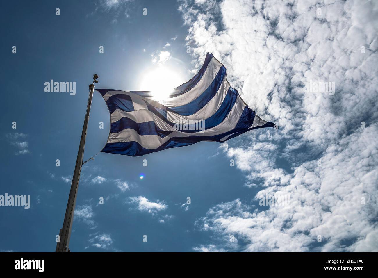 The greek flag near the akropolis hi-res stock photography and images ...