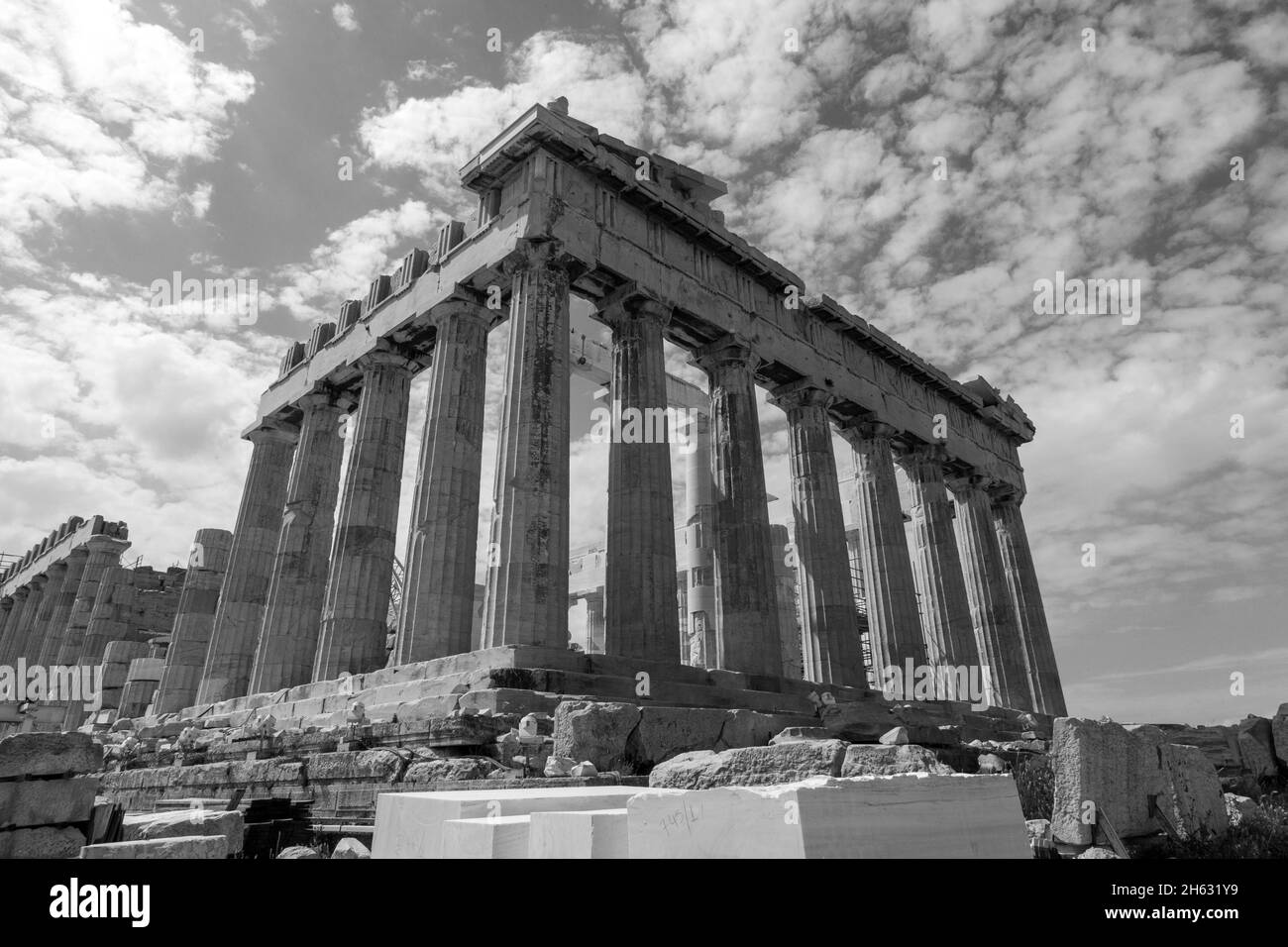 Akropolis temple Black and White Stock Photos & Images - Alamy