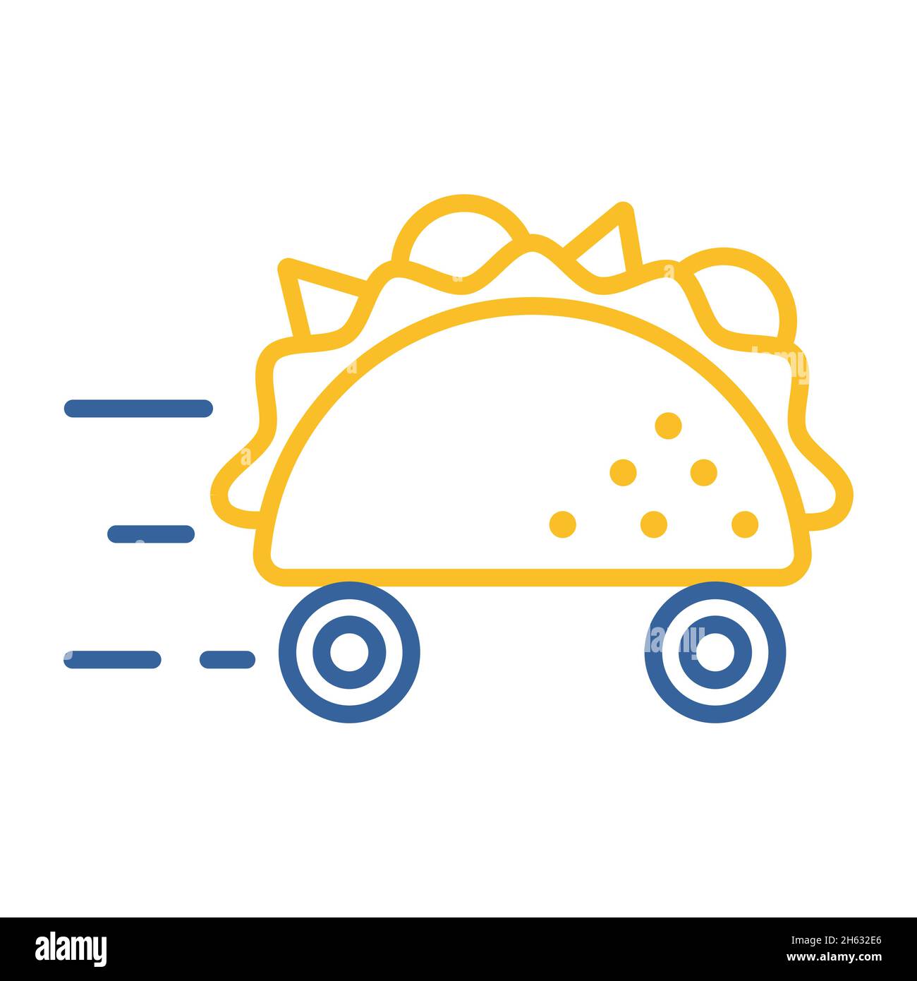 Taco delivery vector isolated icon. Fastfood sign. Graph symbol for ...