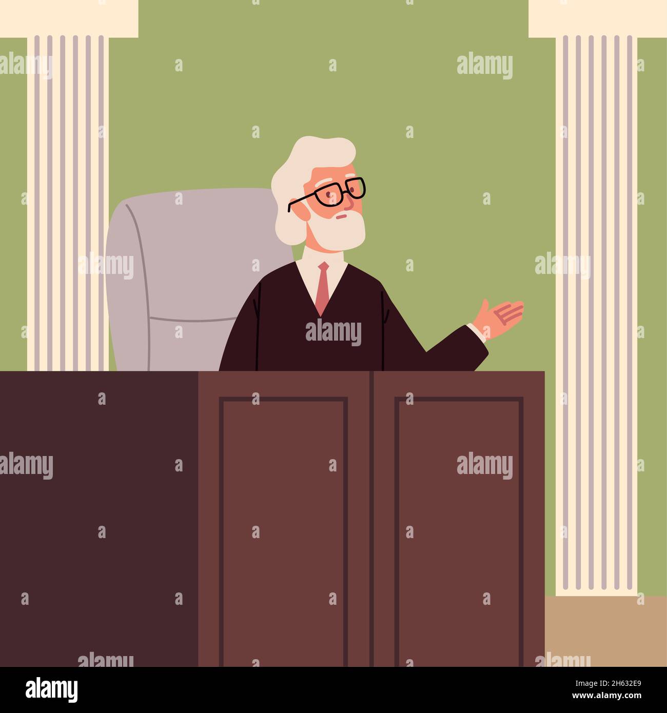 Bearded judge Stock Vector Images - Alamy