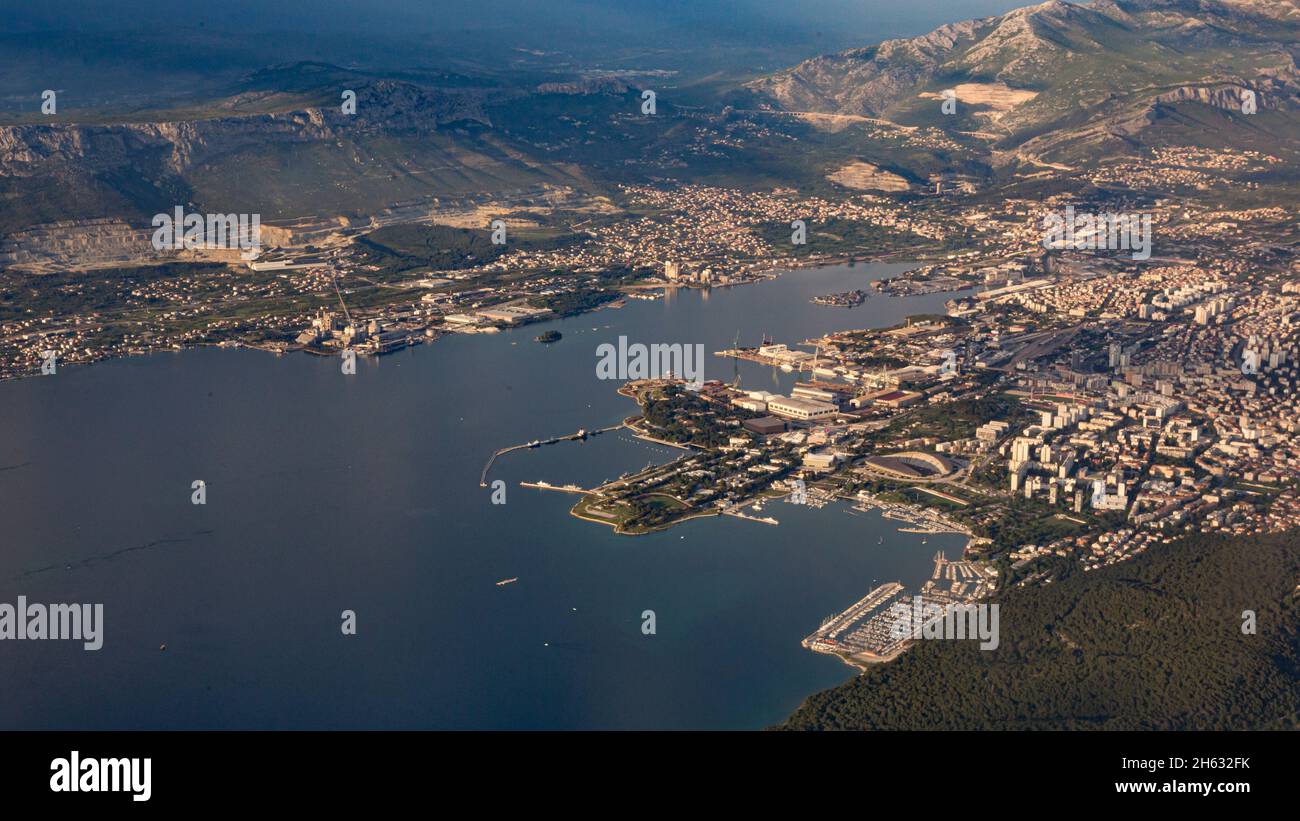 aerial of croatia from a plane Stock Photo - Alamy