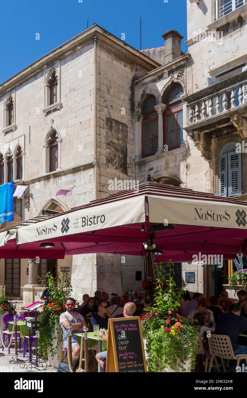 inside the walls of the historical center / old town of split in ...
