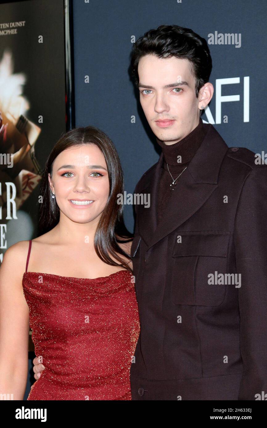 Los Angeles, CA. 11th Nov, 2021. Rebecca Phillipou, Kodi Smit-McPhee at ...
