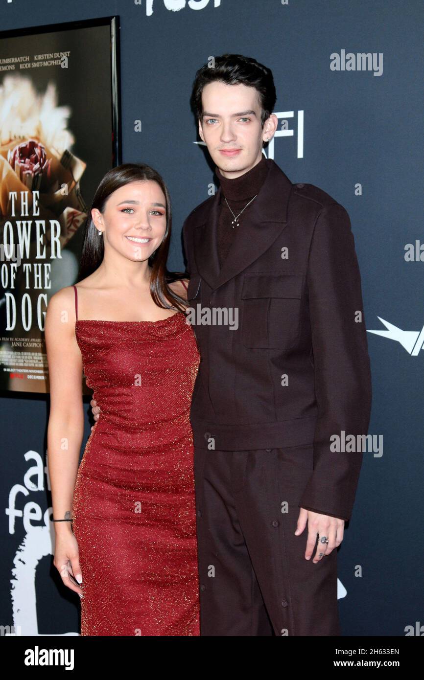 Los Angeles, CA. 11th Nov, 2021. Rebecca Phillipou, Kodi Smit-McPhee at ...