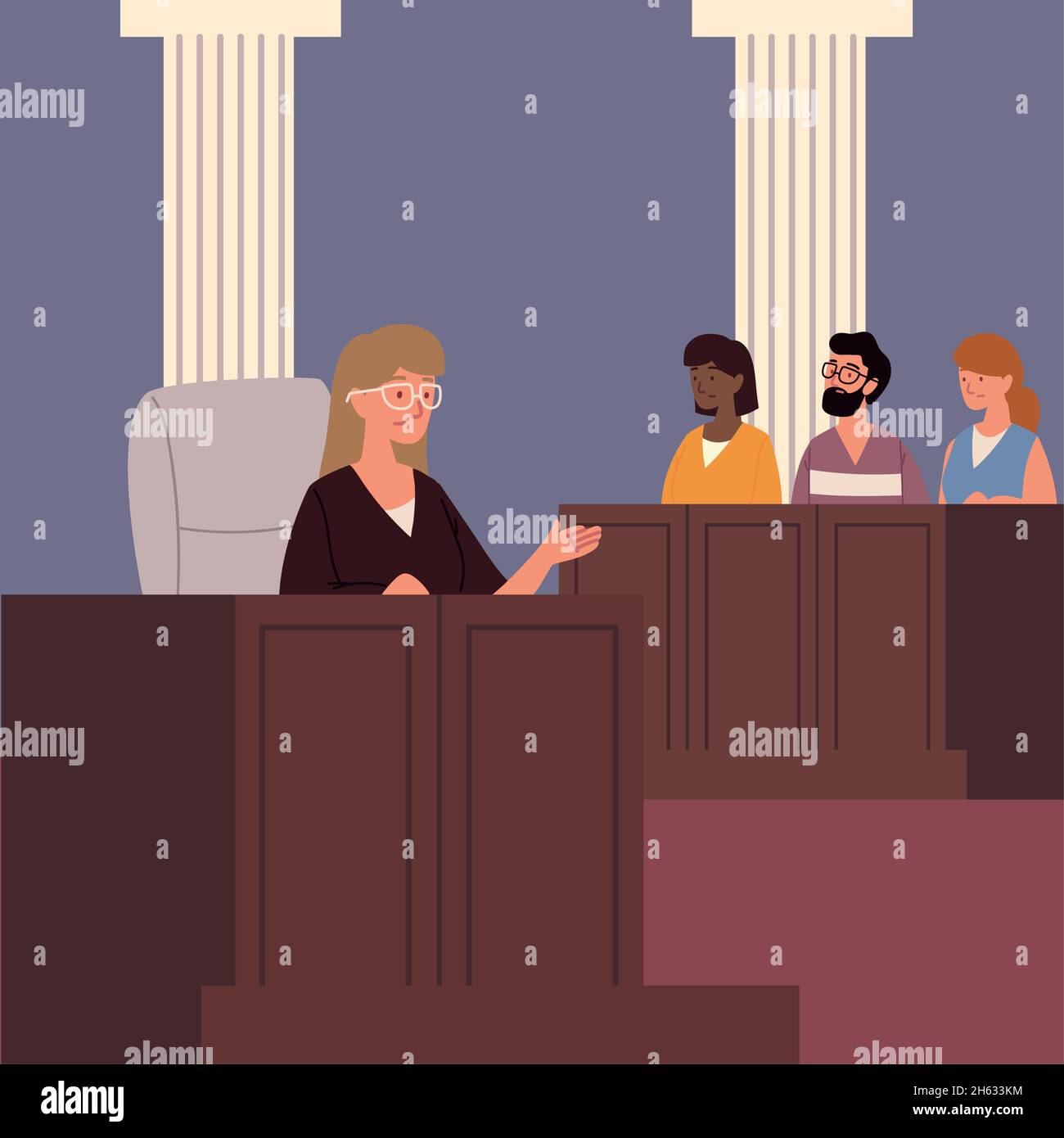 Juror court female Stock Vector Images - Alamy