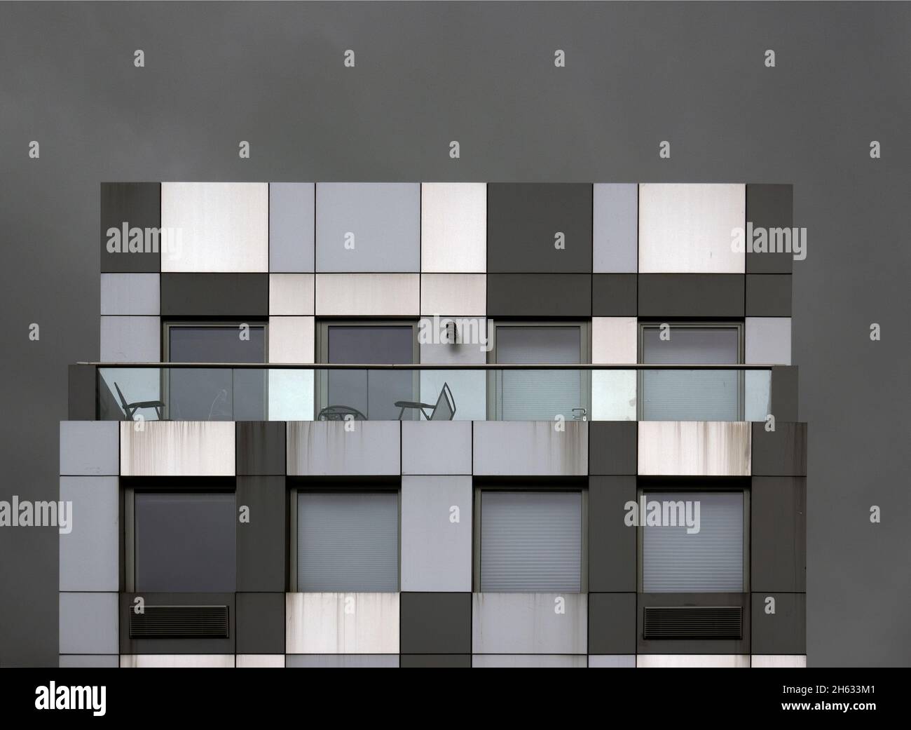 Smith street modern grid style building facade in Brooklyn NYC Stock ...