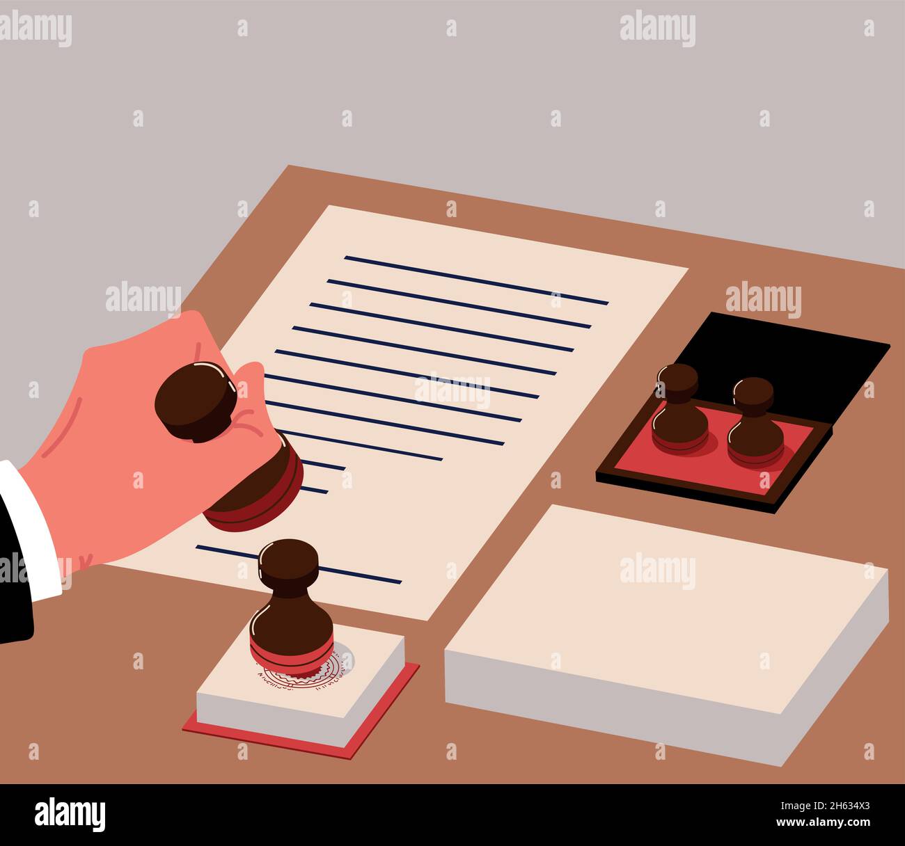 notary services stamping Stock Vector Image & Art - Alamy