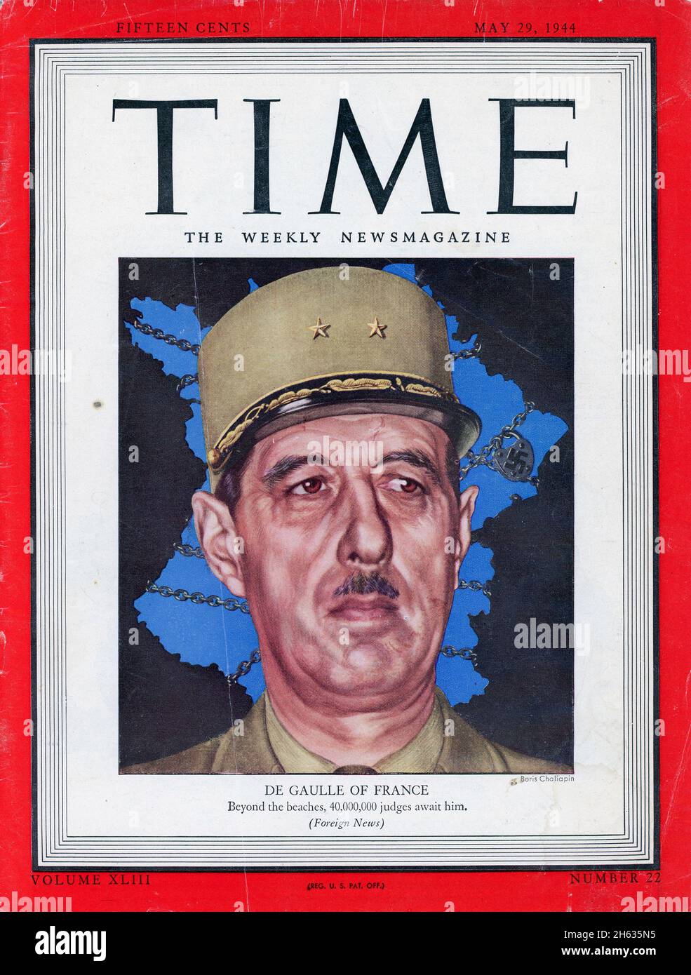 29 May 1944 "Time" magazine issue cover, USA Stock Photo - Alamy