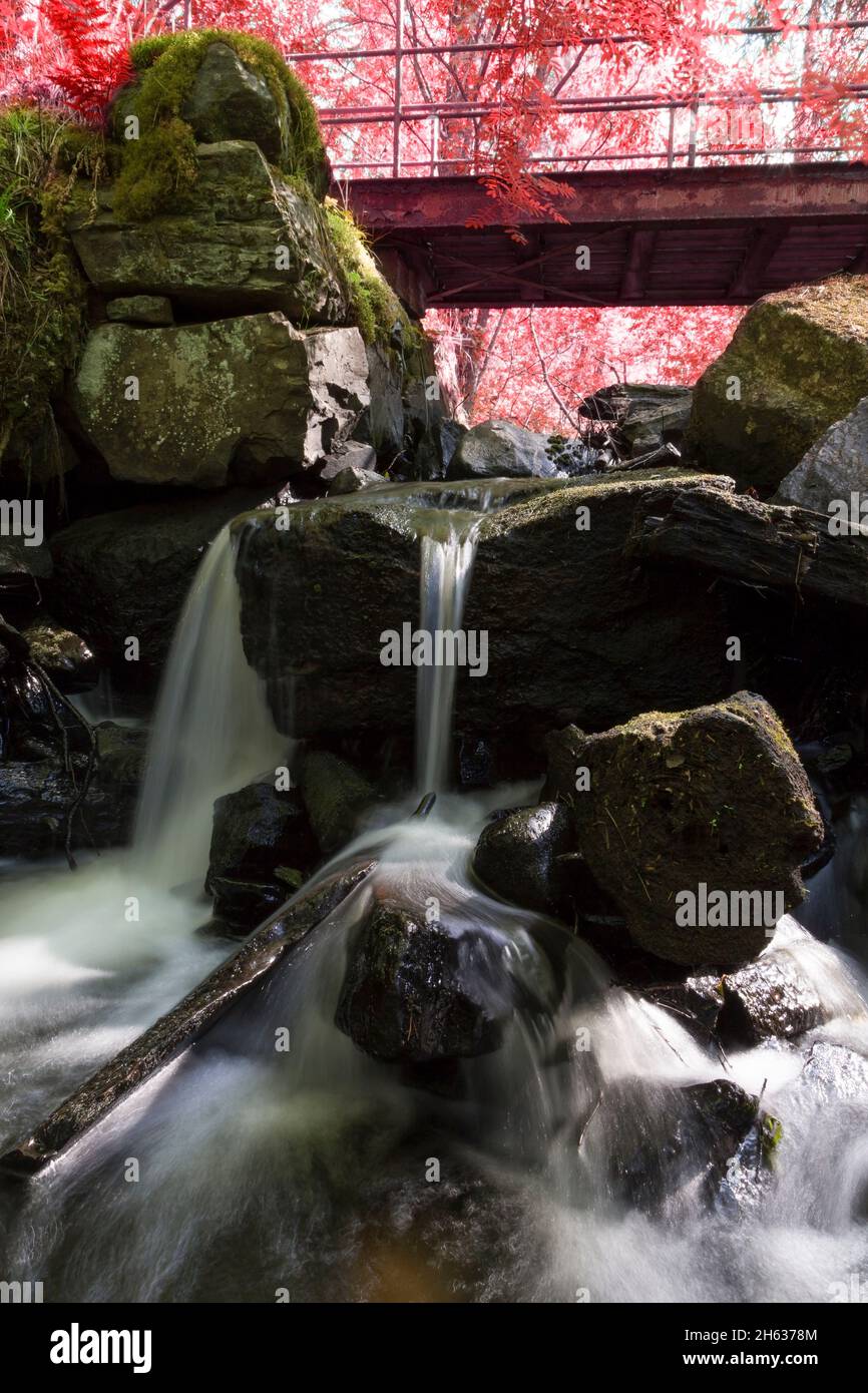 Waterfall with bridge hi-res stock photography and images - Alamy