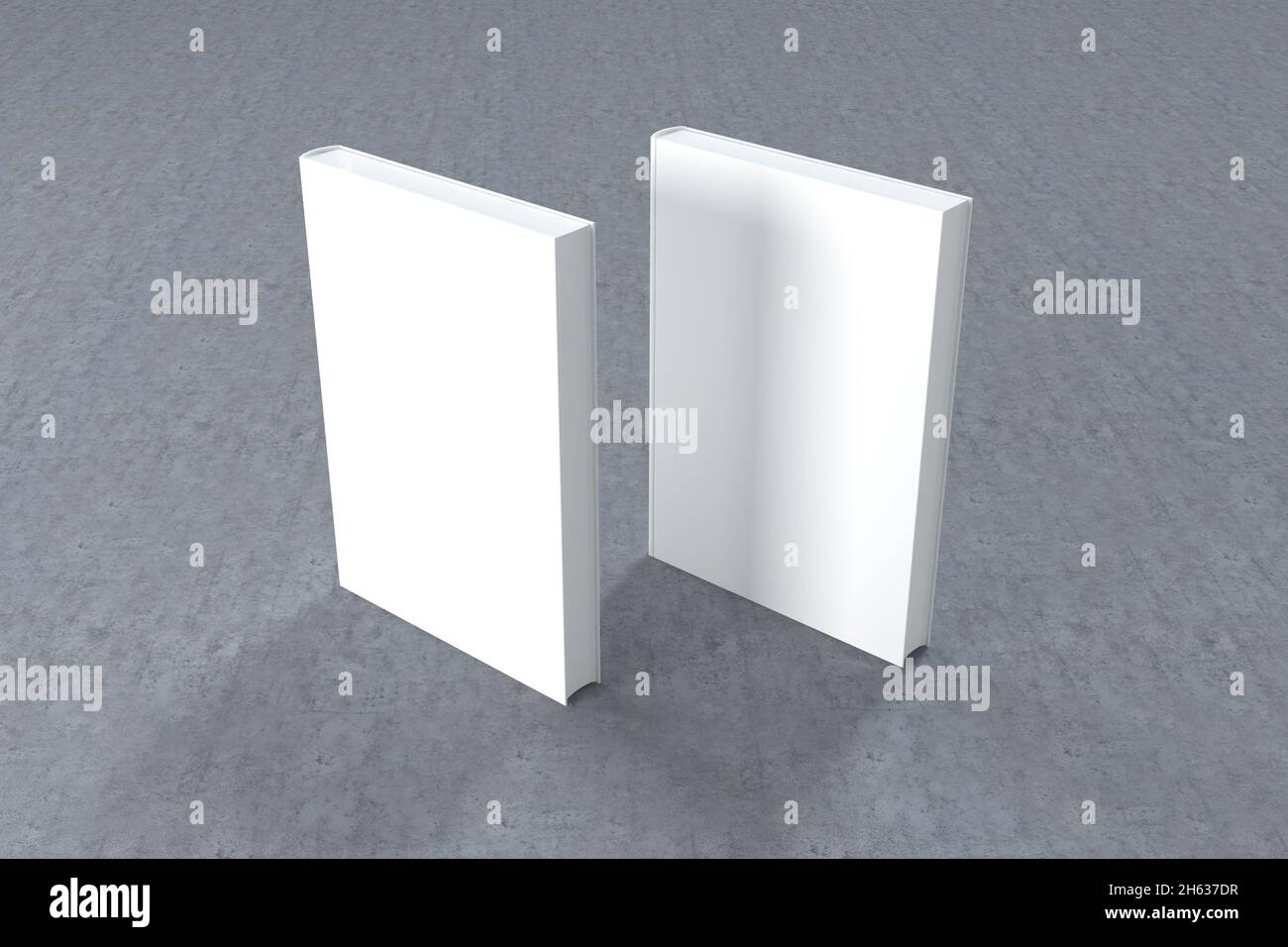 3d rendering of two A4 paper stacks on a gray background Stock Photo ...