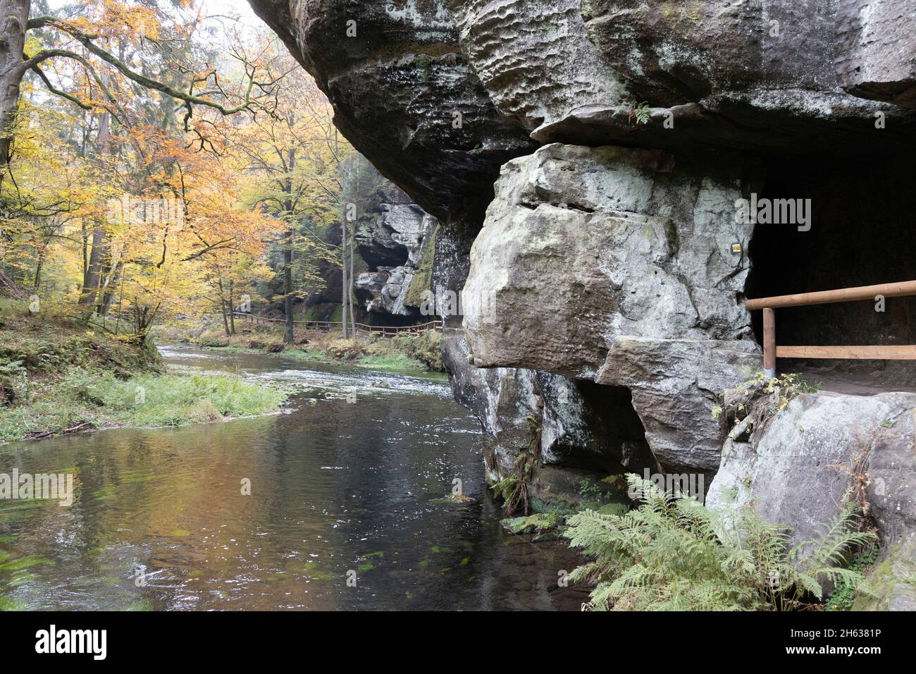 Edmundsklamm Elbsandsteingebirge böhmische Schweiz Stock Photo - Alamy