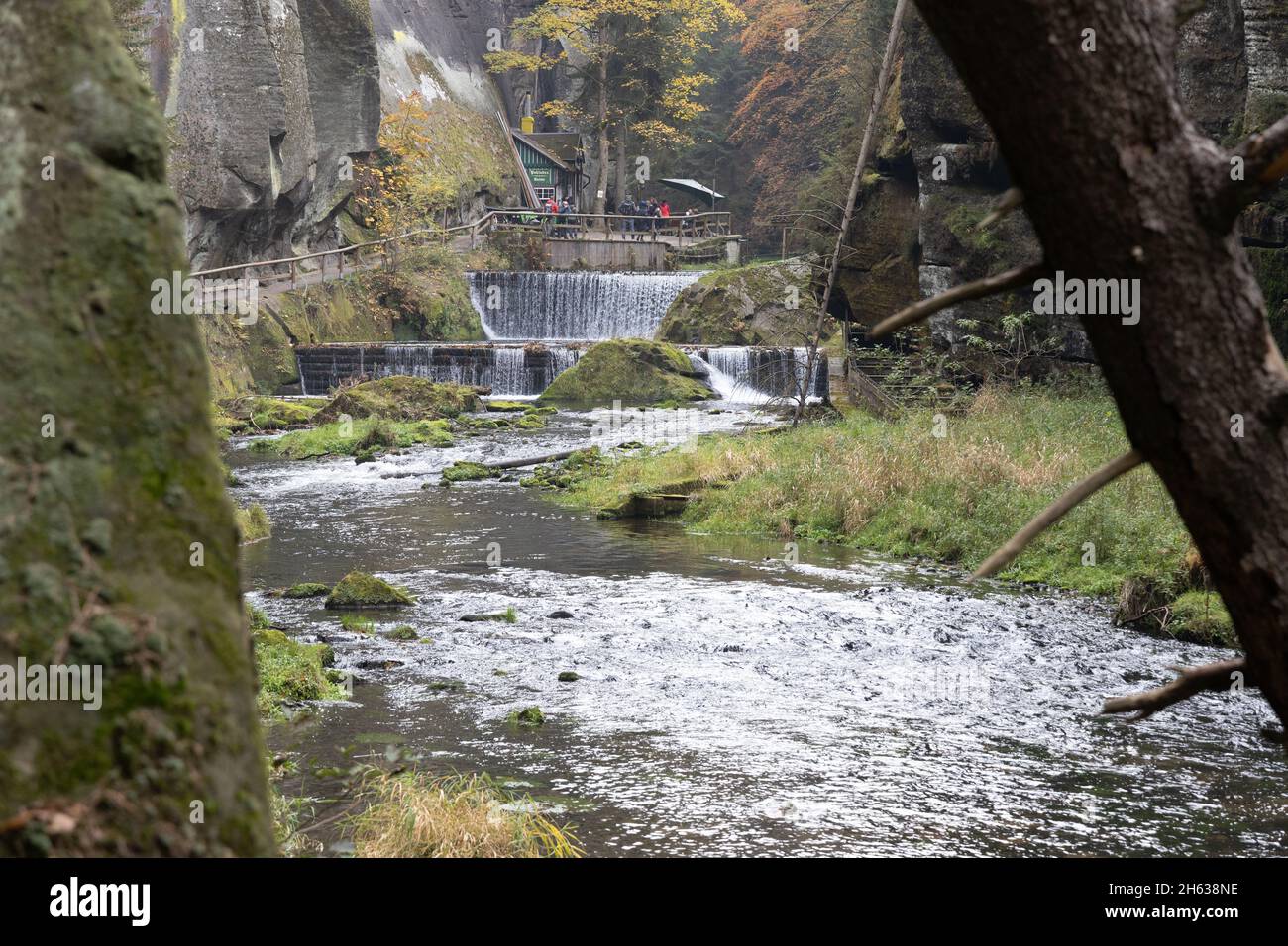Edmundsklamm Elbsandsteingebirge böhmische Schweiz Stock Photo - Alamy