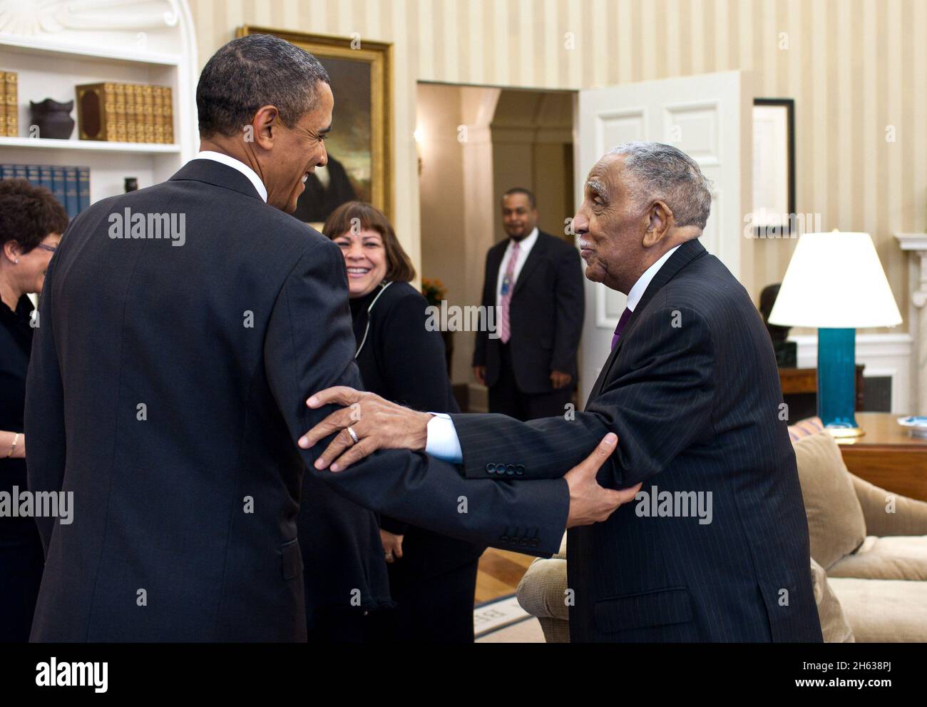 President Barack Obama meets with civil rights movement leader Rev. Dr ...