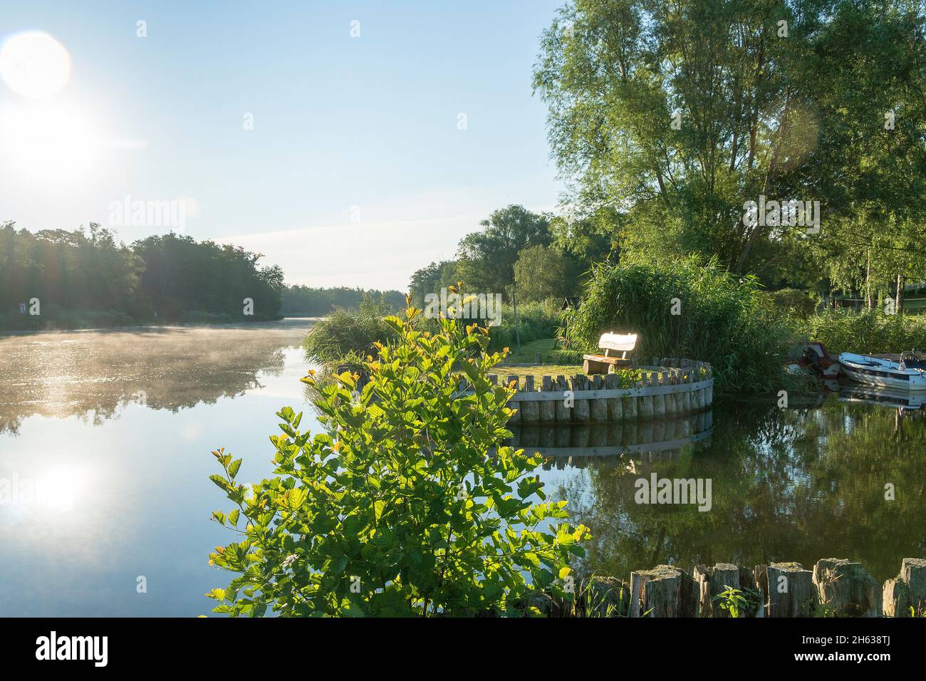 peenetal river landscape nature park,stolpe water hiking rest stop,fog ...