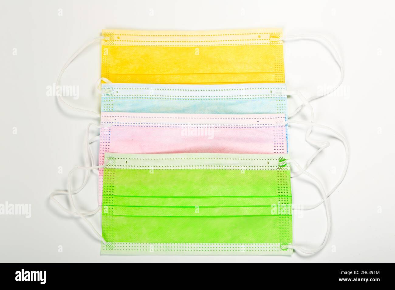set of multi-colored medical masks Stock Photo - Alamy