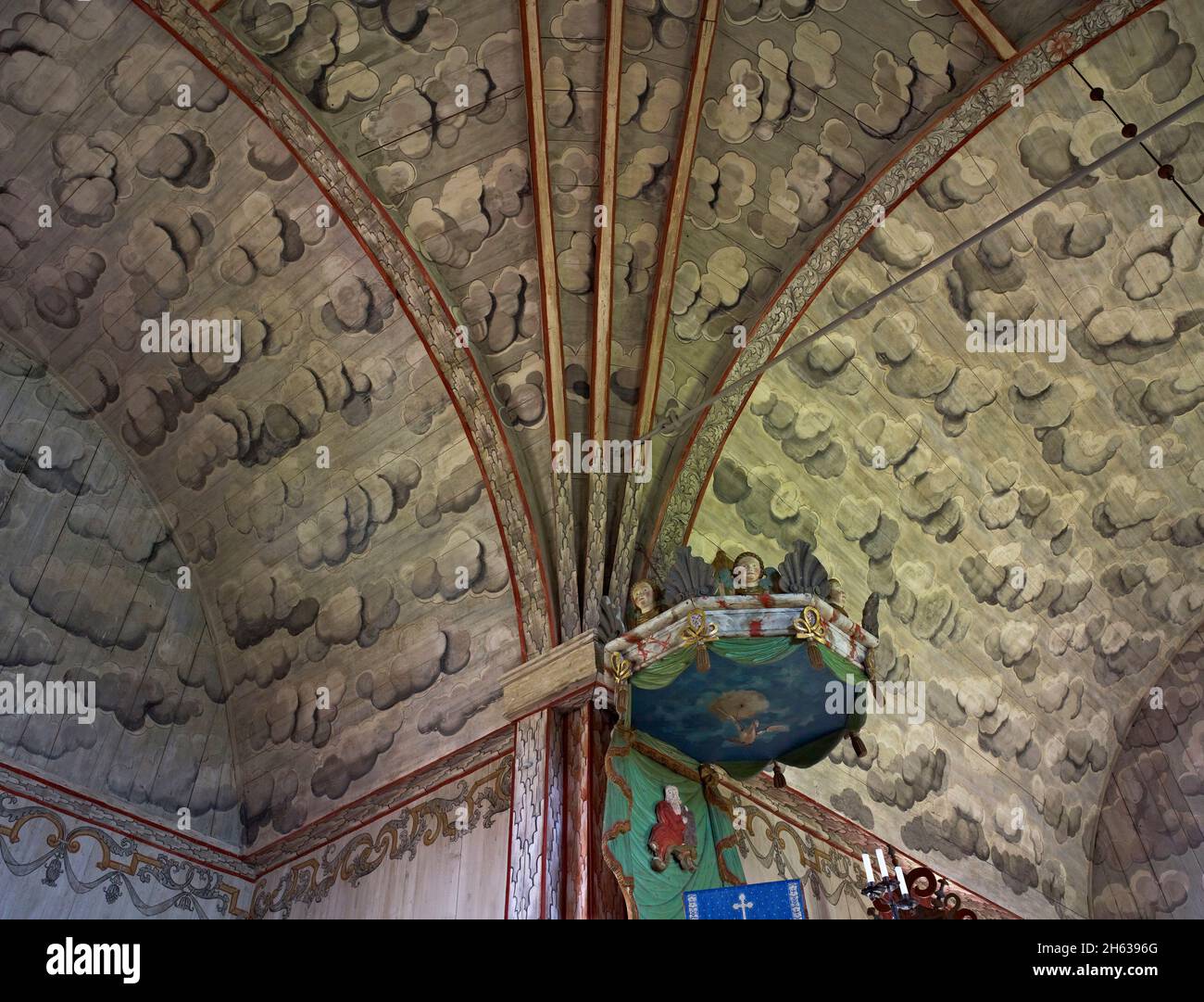 europe,sweden,jämtland province,härjedalen,interior view of the old ...