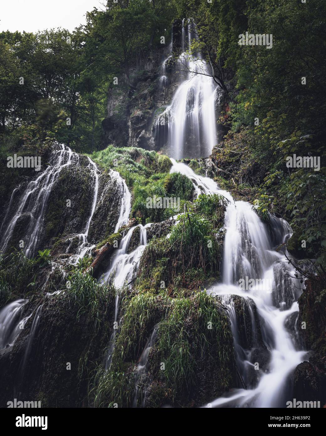 urach waterfall,bad urach Stock Photo - Alamy