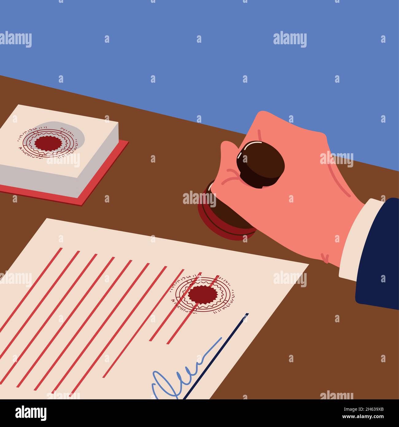 notary services theme Stock Vector Image & Art - Alamy