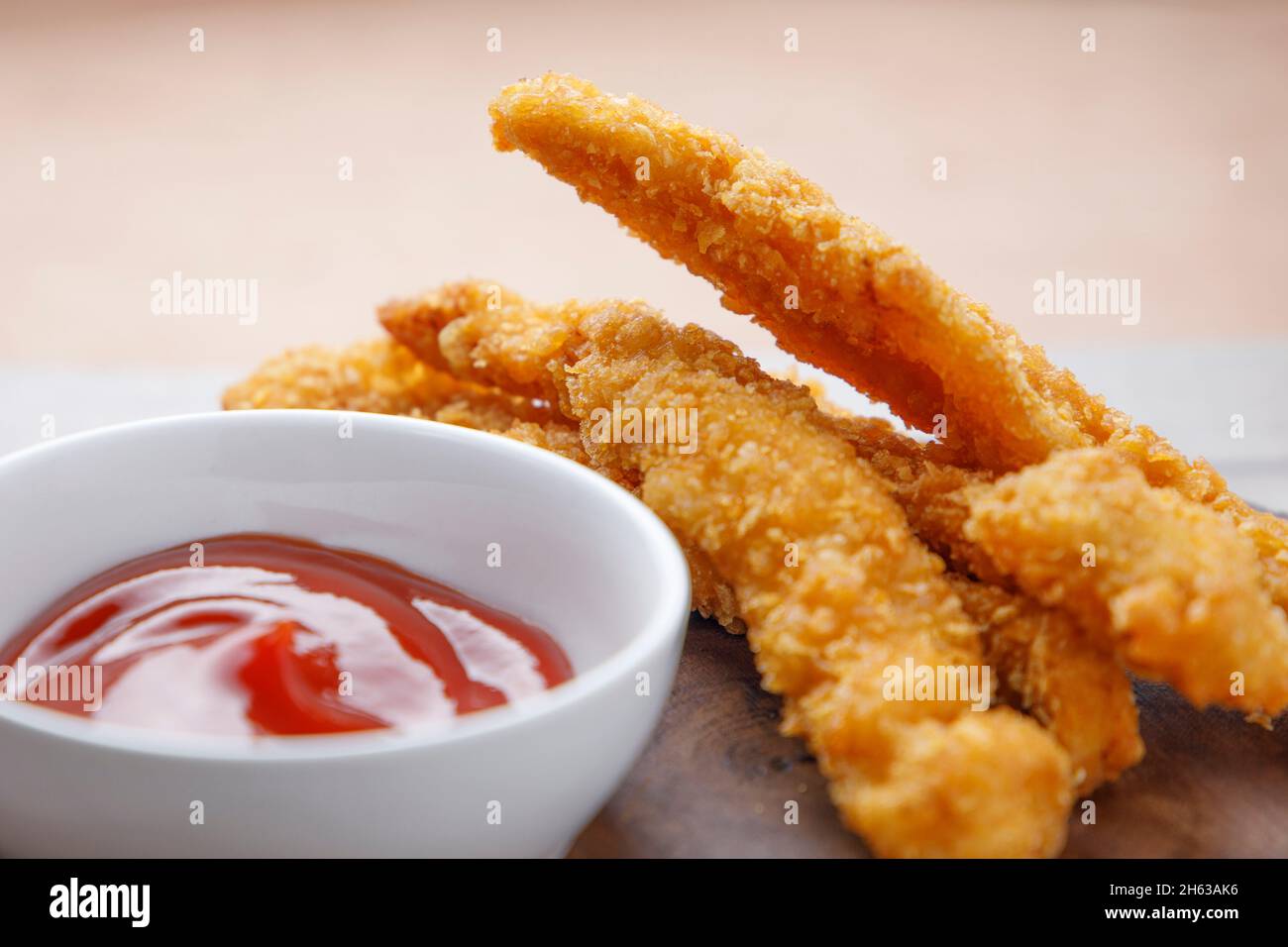 Chicken strips on white background hi-res stock photography and images ...