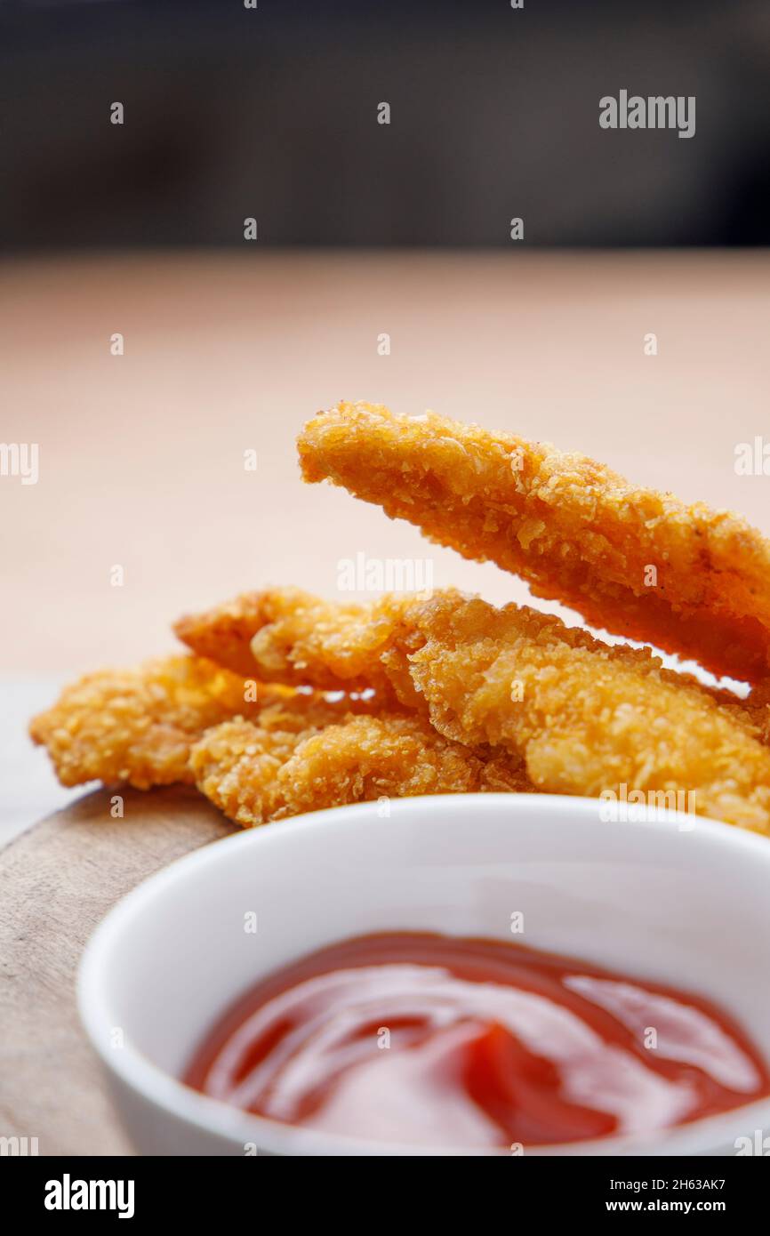 Chicken strips on white background hi-res stock photography and images ...
