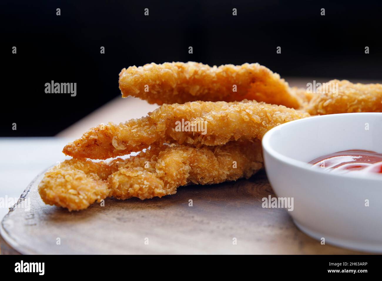 Chicken strips on white background hi-res stock photography and images ...