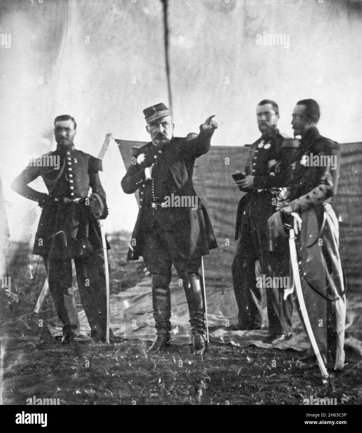 Crimean War Photos: General Bosquet giving orders to his staff ca. 1855 ...