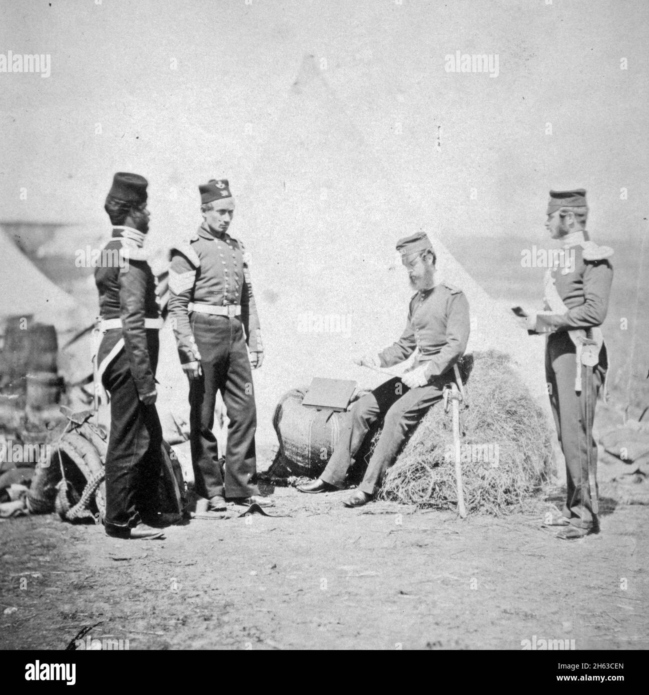 "Crimean War Photos: Captain Walker, 30th Regiment, reading general ...